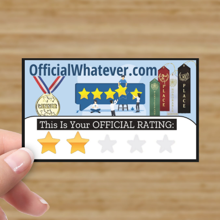 Star Rating Cards (0 stars thru 5 stars) – The WHATEVER Network!