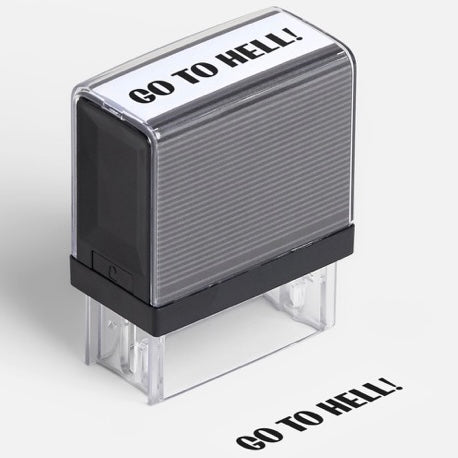 Stamp: GO TO HELL! – The WHATEVER Network!