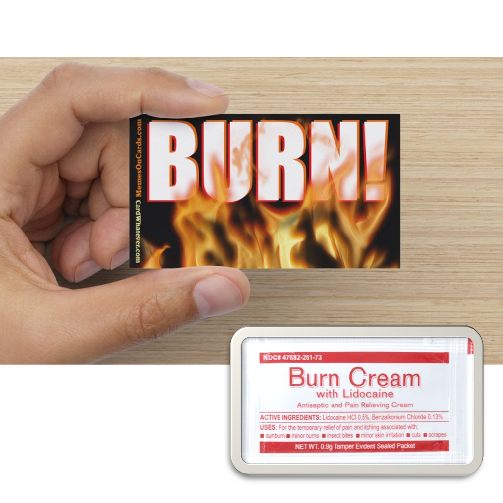BURN! ("Burn" Card + BURN CREAM!) – The WHATEVER Network!